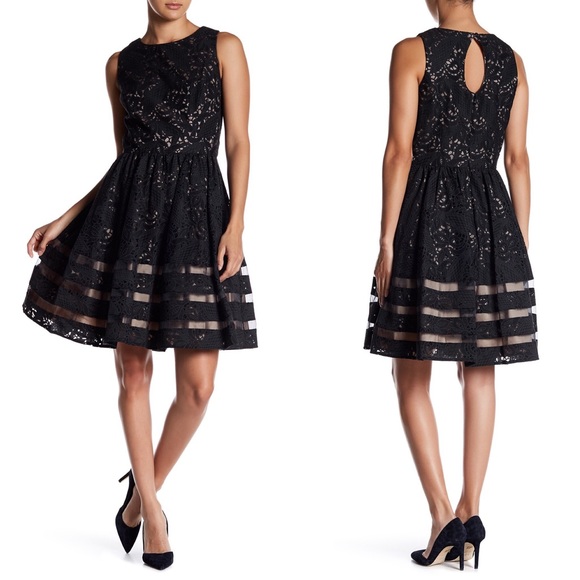 Eliza J | Dresses | Eliza J Black Lace Overlay Cocktail Dress | Poshmark